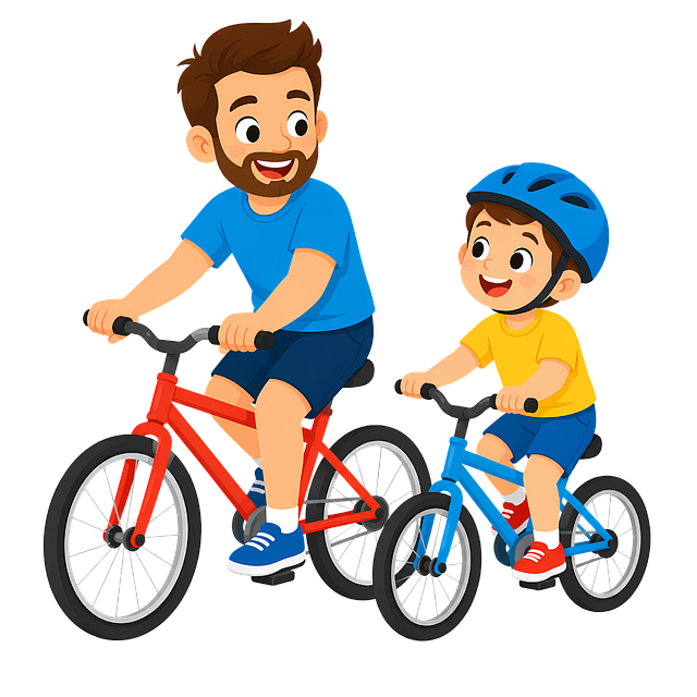 Download Father, Child, Bike Ride. Royalty-Free Stock Illustration ...