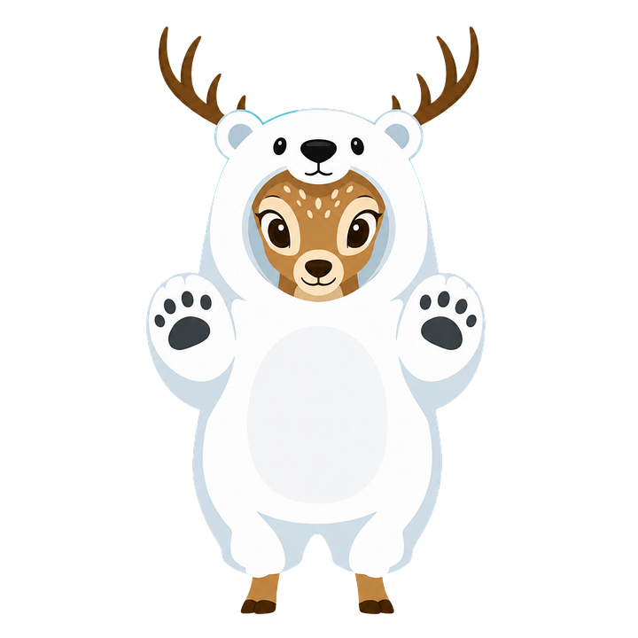 Download Deer, Polar Bear, Animal Costume. Royalty-Free Vector Graphic ...