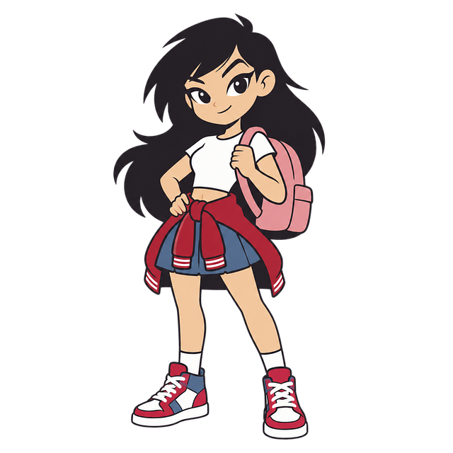 Download Rebel Girl, Young Woman, School Lifestyle. Royalty-Free Vector ...
