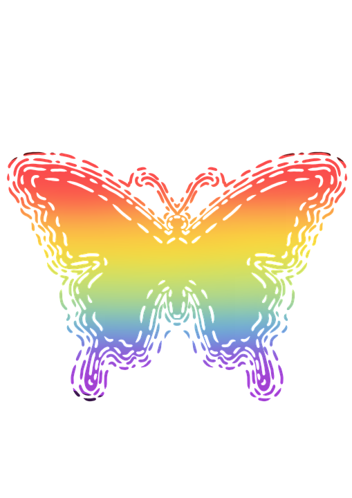 Download Rainbow, Butterfly, Colorful. Royalty-Free Stock Illustration ...