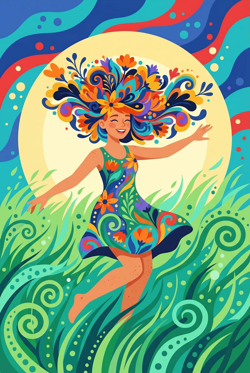 Download Abstract, Girl, Floral Design. Royalty-Free Stock Illustration ...