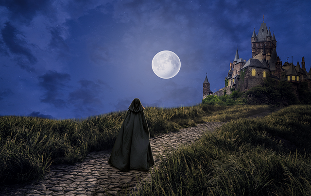 Download Castle, Moon, Starry Sky. Royalty-Free Stock Illustration ...