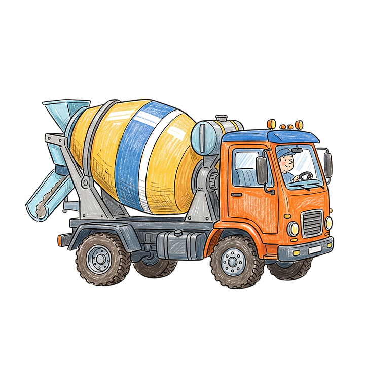 Download Concrete, Mixer, Truck. Royalty-Free Stock Illustration Image ...