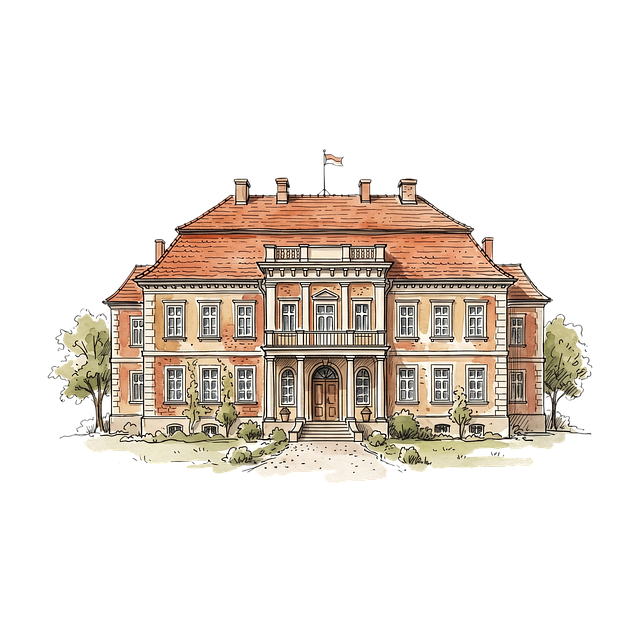 Download Manor, Historic-Building, Watercolor. Royalty-Free Stock ...