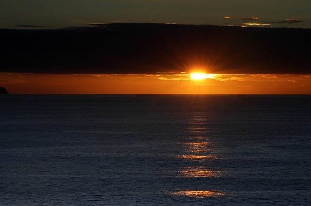 Sunset Ocean Horizon - Free photo on Pixabay