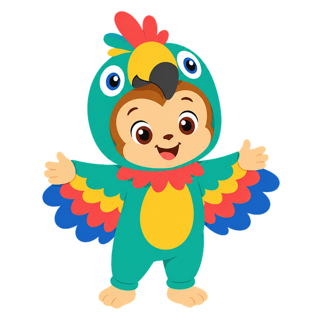 Download Baby Monkey, Mascot, Parrot Costume. Royalty-Free Vector ...