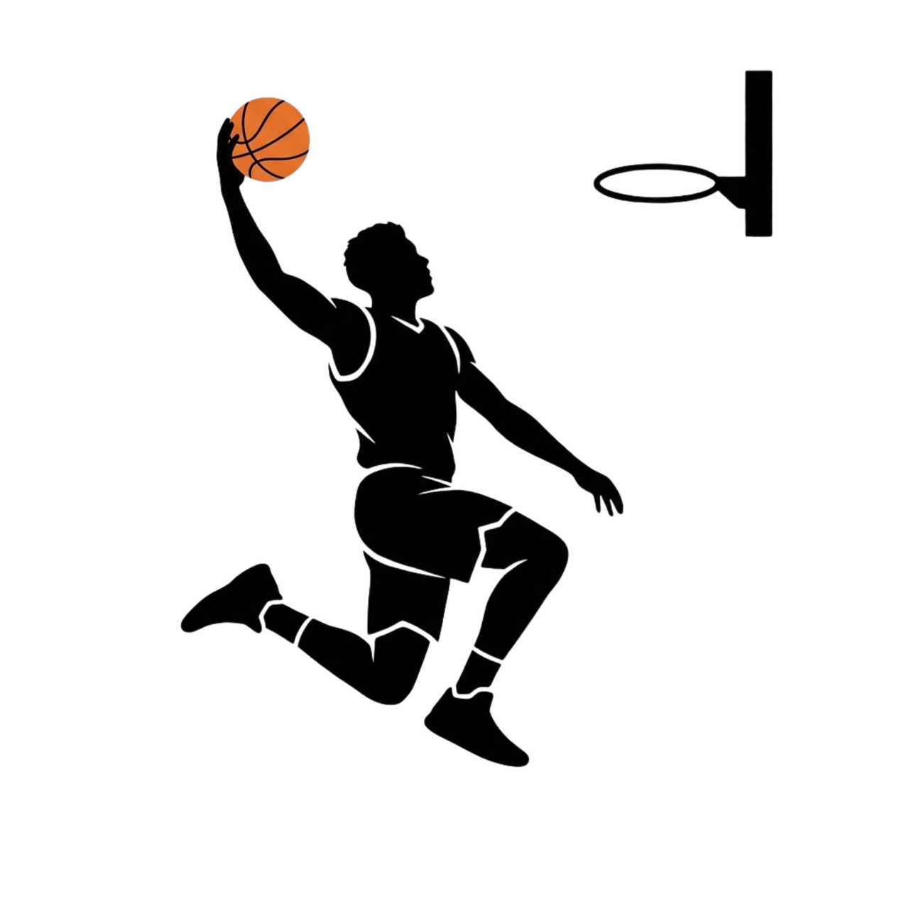 Download Basketball, Dunk, Black Silhouette. Royalty-Free Vector ...