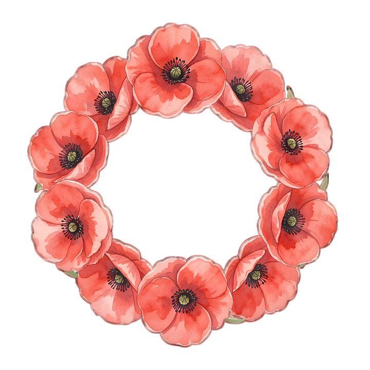 Download Wreath, Poppies, Flower. Royalty-Free Stock Illustration Image ...