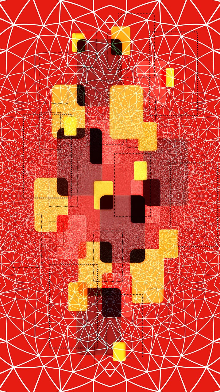 Download Abstraction, Geometric Pattern, Red Color. Royalty-Free Stock ...