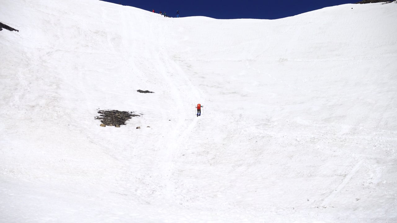 High Altitude Mountaineering, Steep Wall, Climber. Free Stock Video ...