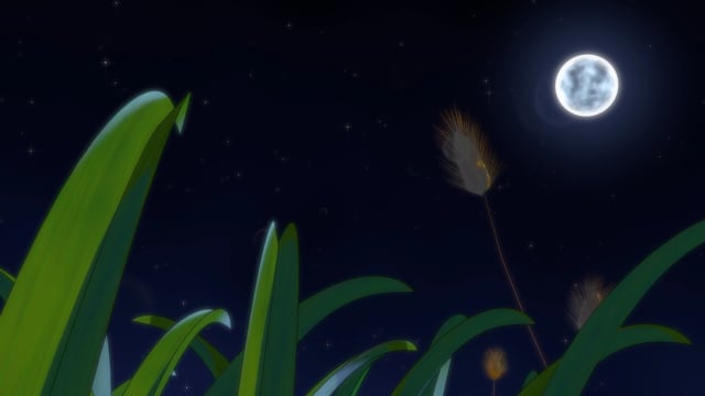 Moon, Grass, Stars. Free Stock Video - Pixabay