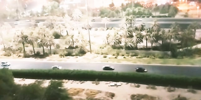 Kuwait Street At Night, Jumerah Hotel Kuwait, Kuwait City. Free Stock ...