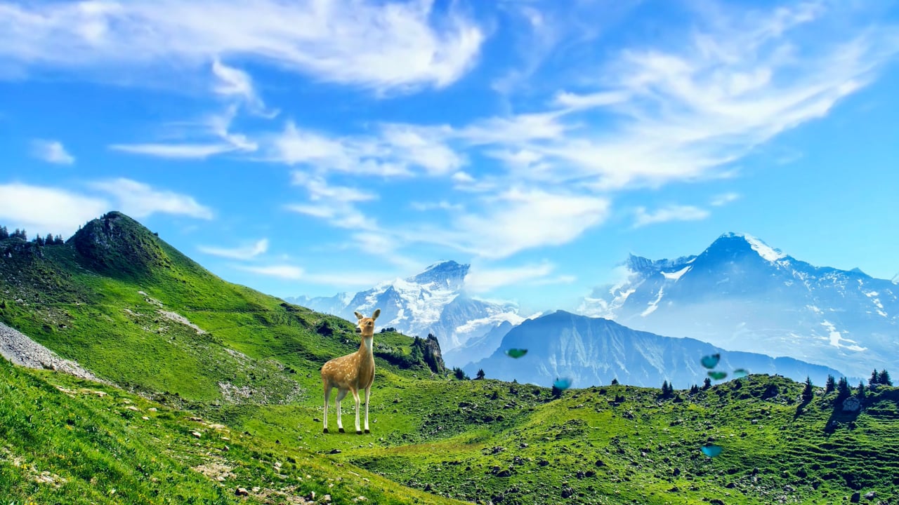 Deer, Mountains, Wildlife. Free Stock Video - Pixabay