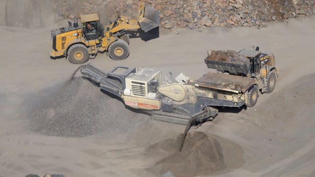 Excavator, Construction Machinery, Stone Crusher. Free Stock Video ...