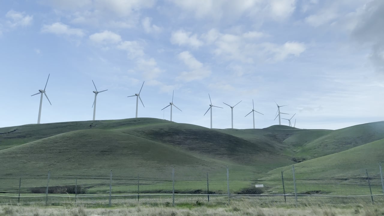 Foot Hills Wind Turbines Nature Free Stock Video Pixabay