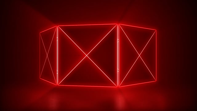 Red Line Geometric Light