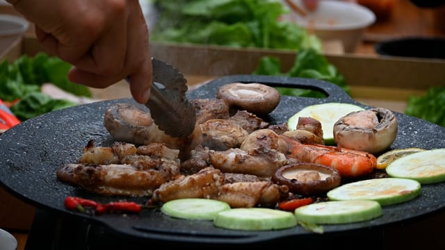 Barbecue, Vegetables, Tepanyaki. Free Stock Video - Pixabay