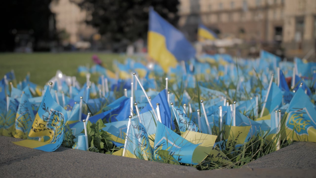 Flags, Memorial, Ukraine. Free Stock Video - Pixabay