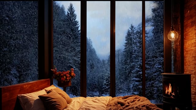 Snowfall, Fireplace, Snowy. Free Stock Video - Pixabay