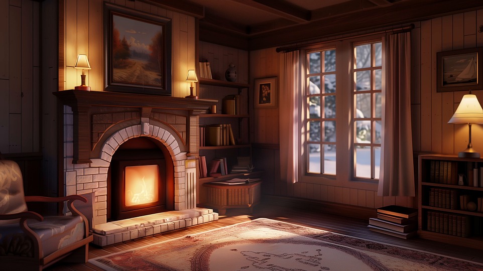 Ai Generated, Living Room, Fireplace. Free Stock Video - Pixabay
