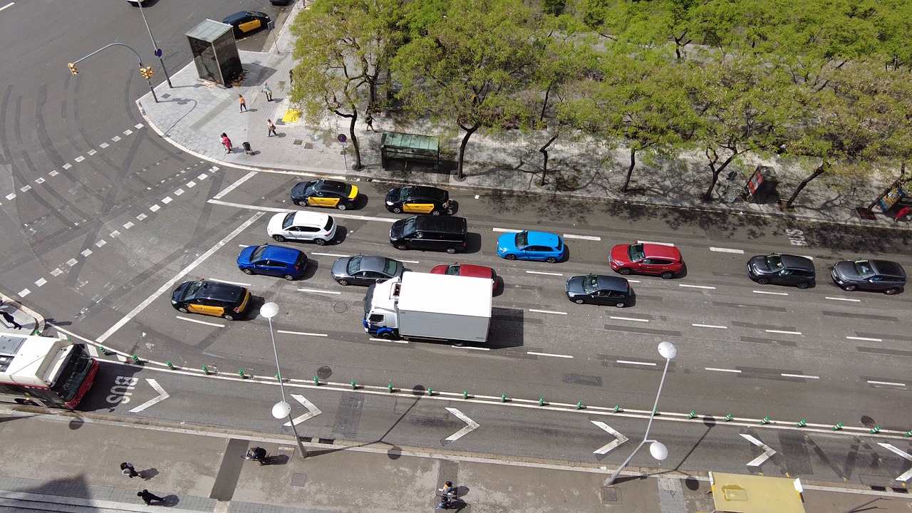 Roundabout, Barcelona, Drone. Free Stock Video - Pixabay