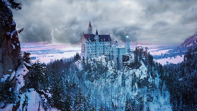 Castle, Winter, Snowing. Free Stock Video - Pixabay