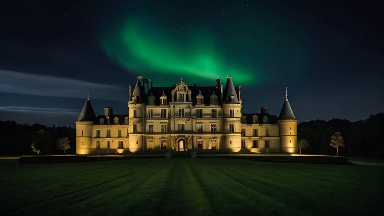 Castle, Northern Lights, Night. Free Stock Video - Pixabay