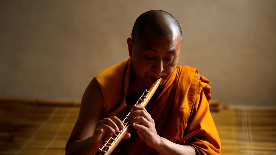 Monk, Buddhist, Flute. Free Stock Video - Pixabay