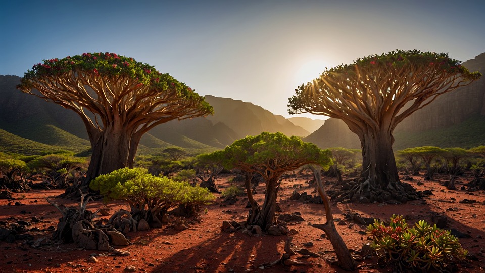 Ai Generated, Desert Terrain, Dragon'S Blood Tree. Free Stock Video ...
