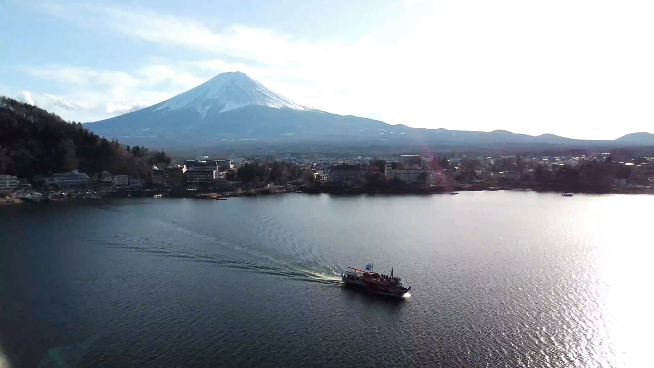 Mount Fuji, Fujikawaguchiko, Fujikawaguchiko Town. Free Stock Video ...
