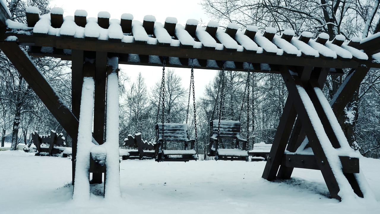 Snow, Swing, Winter. Free Stock Video - Pixabay