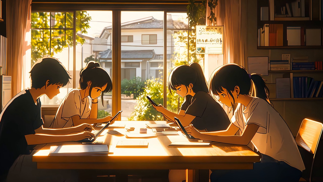 Anime, Study, Friends. Free Stock Video - Pixabay
