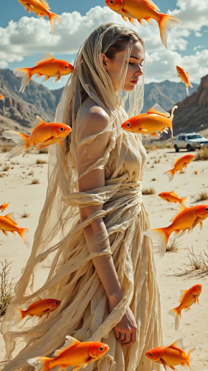 Woman, Goldfish, Fish. Free Stock Video - Pixabay