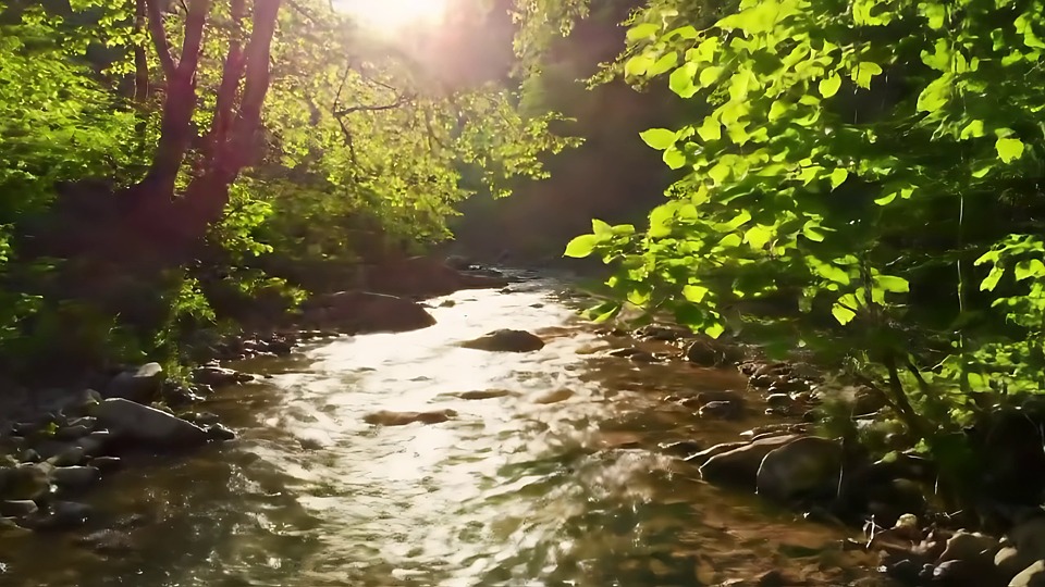 Peaceful Forest Stream, Gentle Rain, Raindrops. Free Stock Video - Pixabay