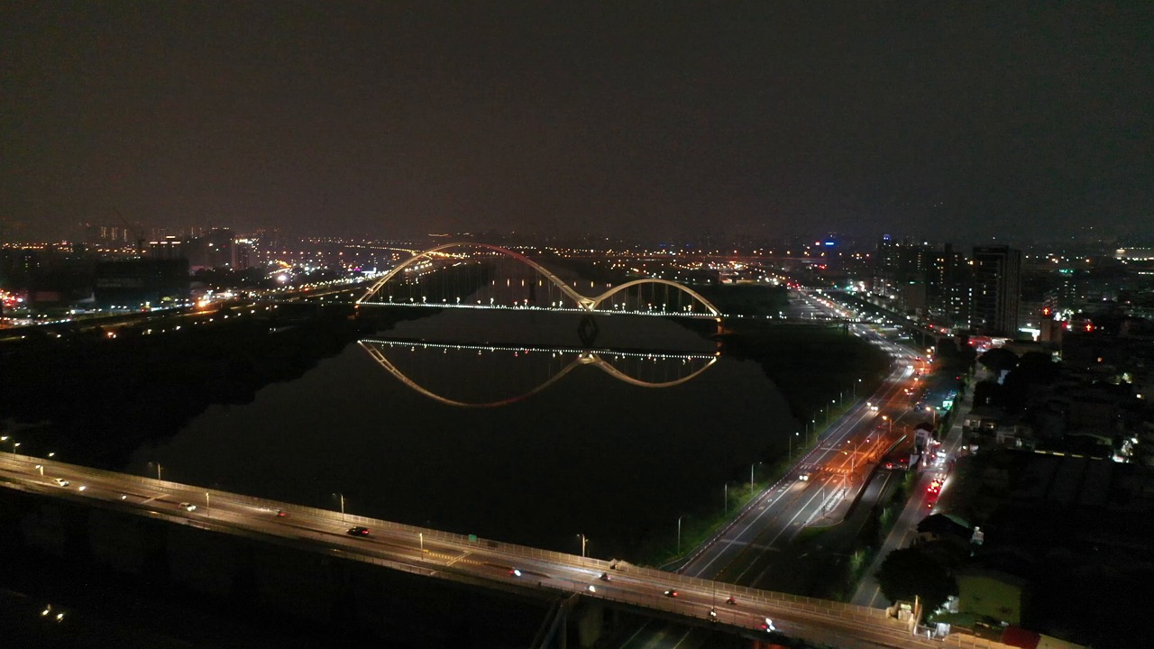 Crescent Bridge, Aerial Photography, Night View. Free Stock Video - Pixabay