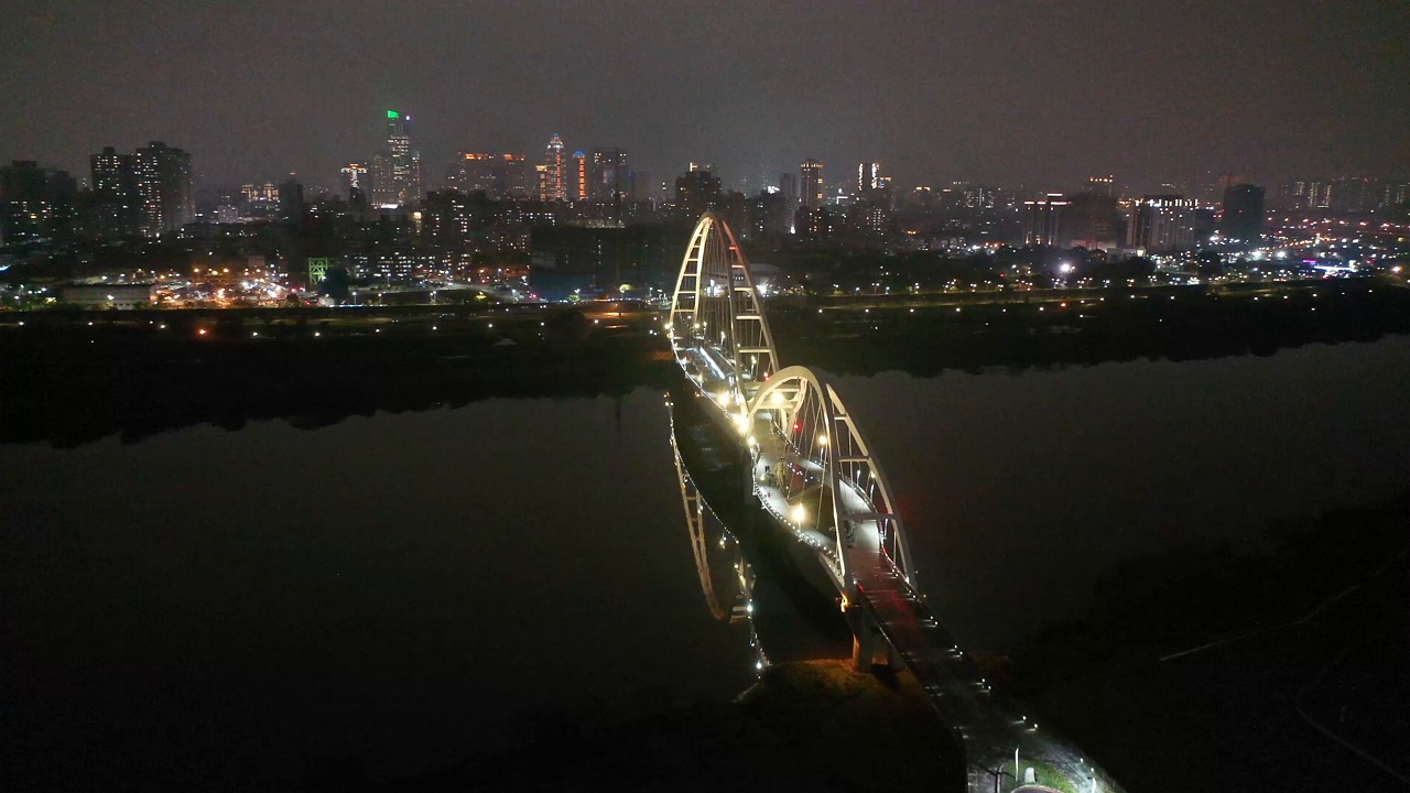 Crescent Bridge, Aerial Photography, Night View. Free Stock Video - Pixabay