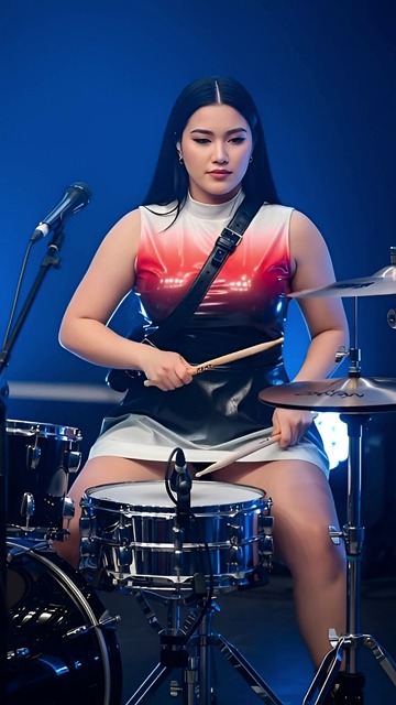 Drums Playing, Drummer, Girl. Free Stock Video - Pixabay