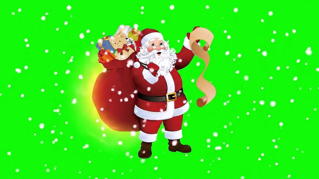 Santa Claus Green Screen, Santa Claus, Santa Claus Green Screen Video ...