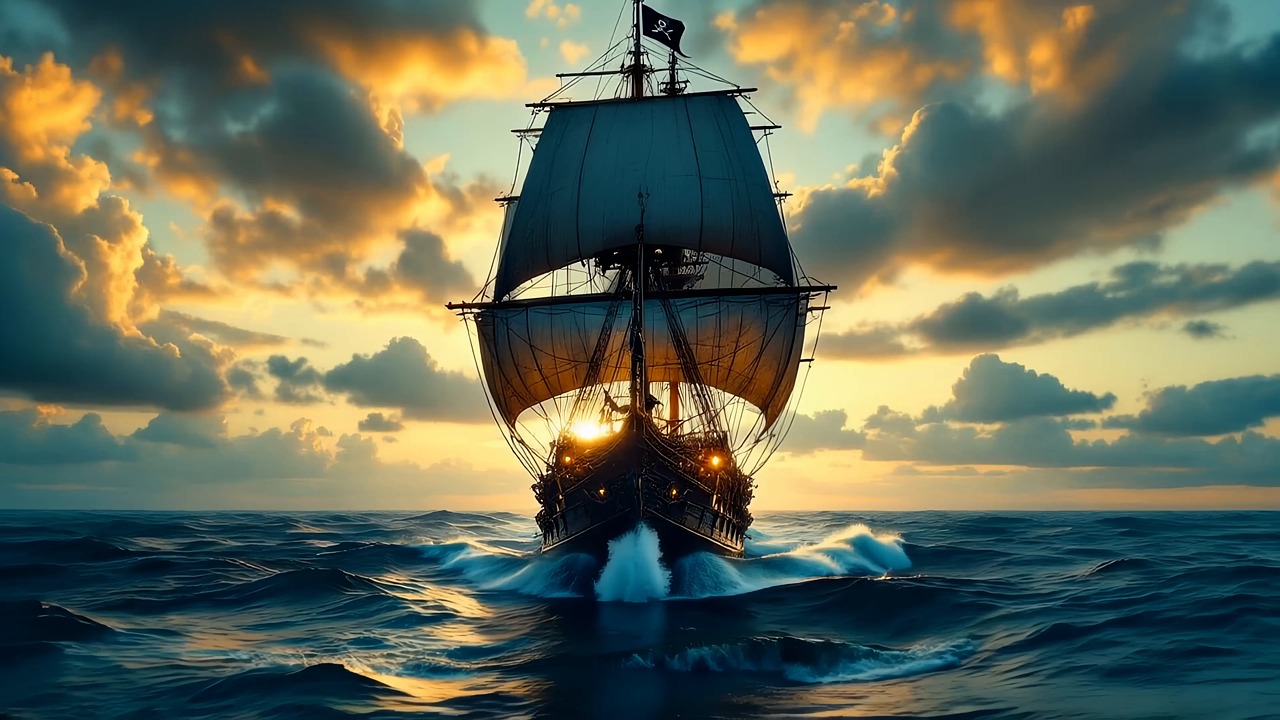 Pirate, Ship, Ocean. Free Stock Video - Pixabay