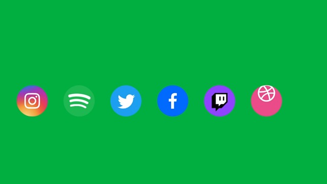 Social Media Icons Green Screen, Facebook Green Screen, Instagram Green ...