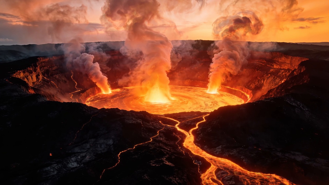 Volcano, Crater, Lava. Free Stock Video - Pixabay