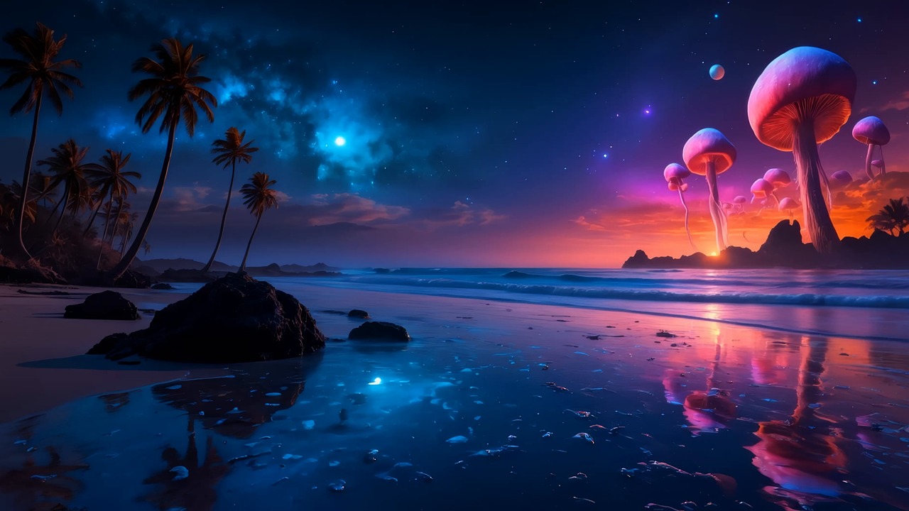 Alien, Beach, Psychedelic. Free Stock Video - Pixabay
