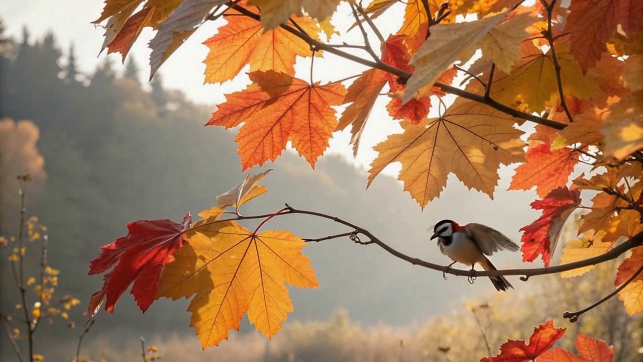 Autumn, Fall Leaves, Bird. Free Stock Video - Pixabay