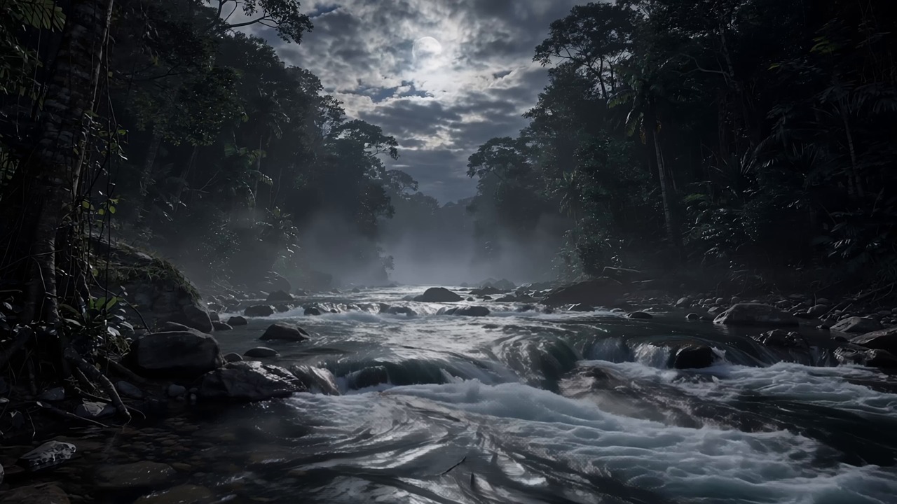 River, Night, Moonlight. Free Stock Video - Pixabay